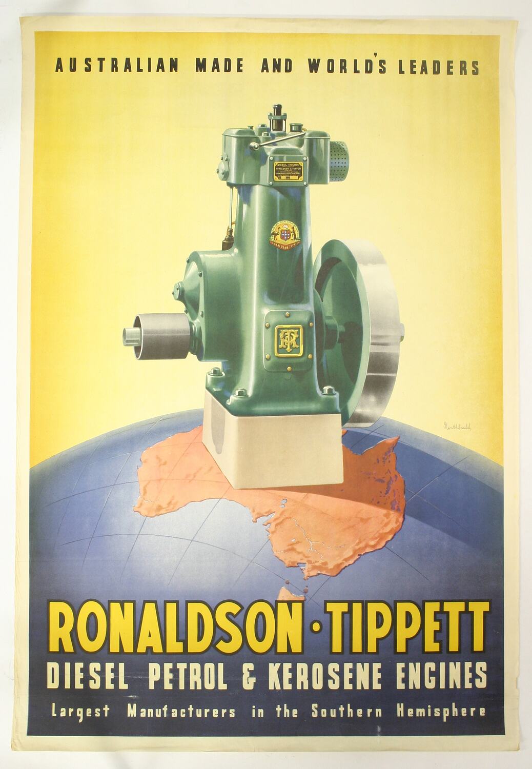 Poster - Ronaldson Tippett, Diesel Petrol & Kerosene Engines, circa 1938