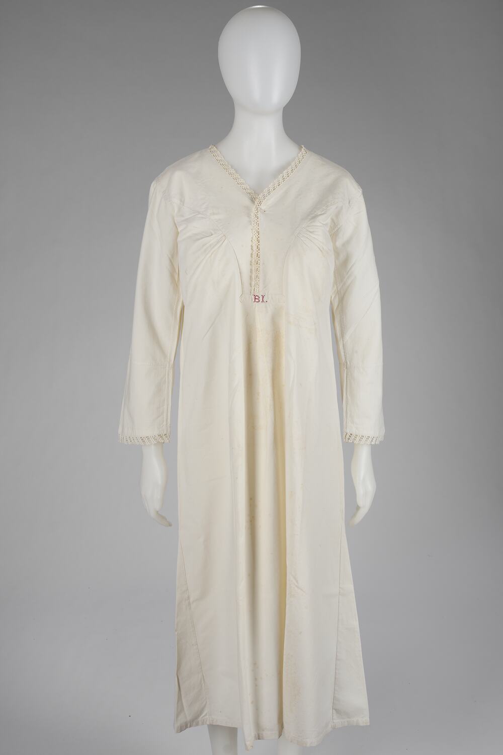 Nightdress - White Cotton, 1908