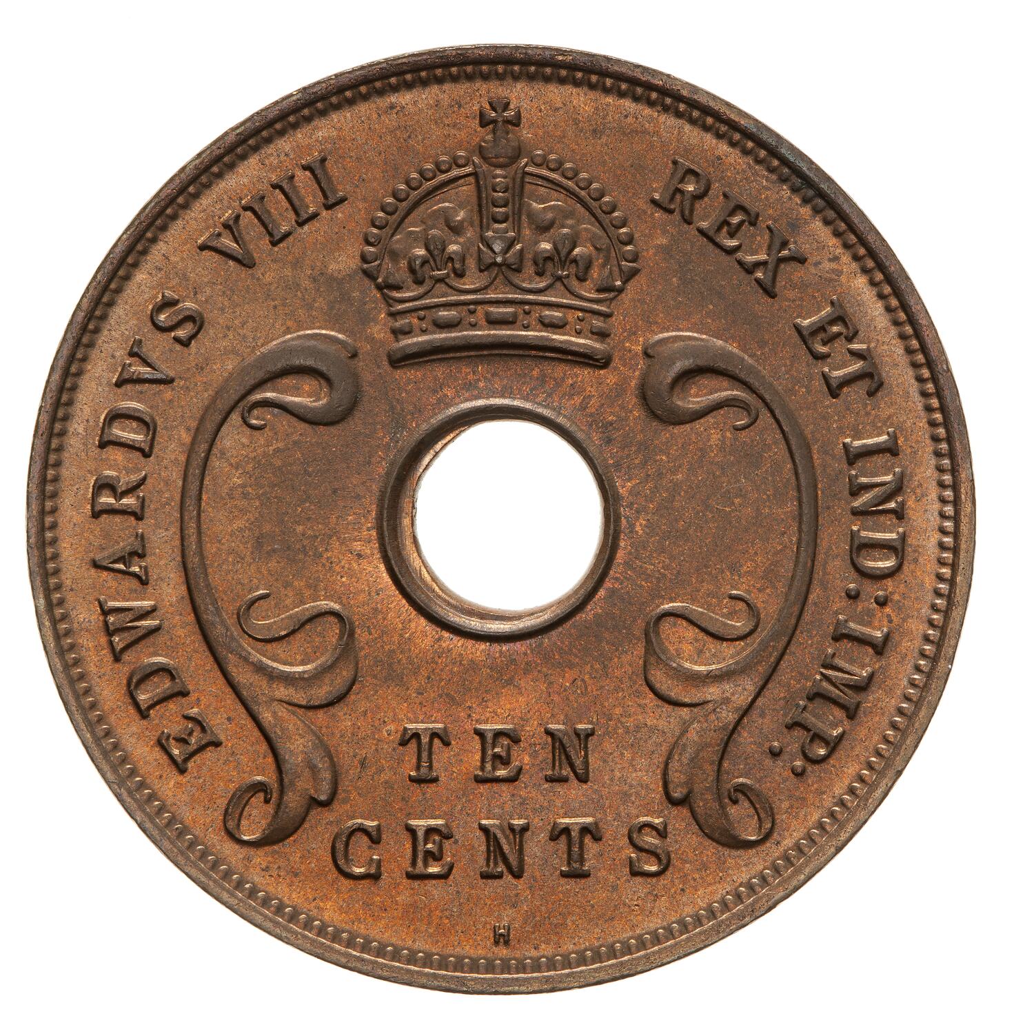 Coin - 10 Cents, British East Africa, 1936