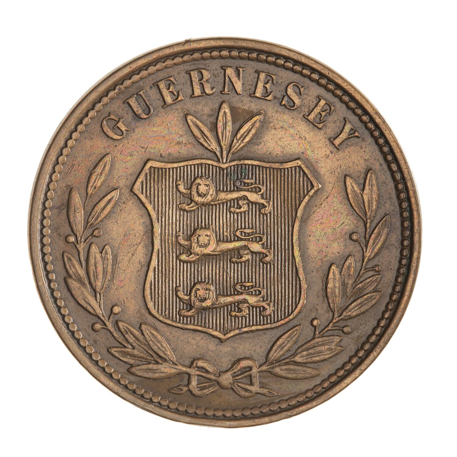 Coin - 8 Doubles, Guernsey, Channel Islands, 1864