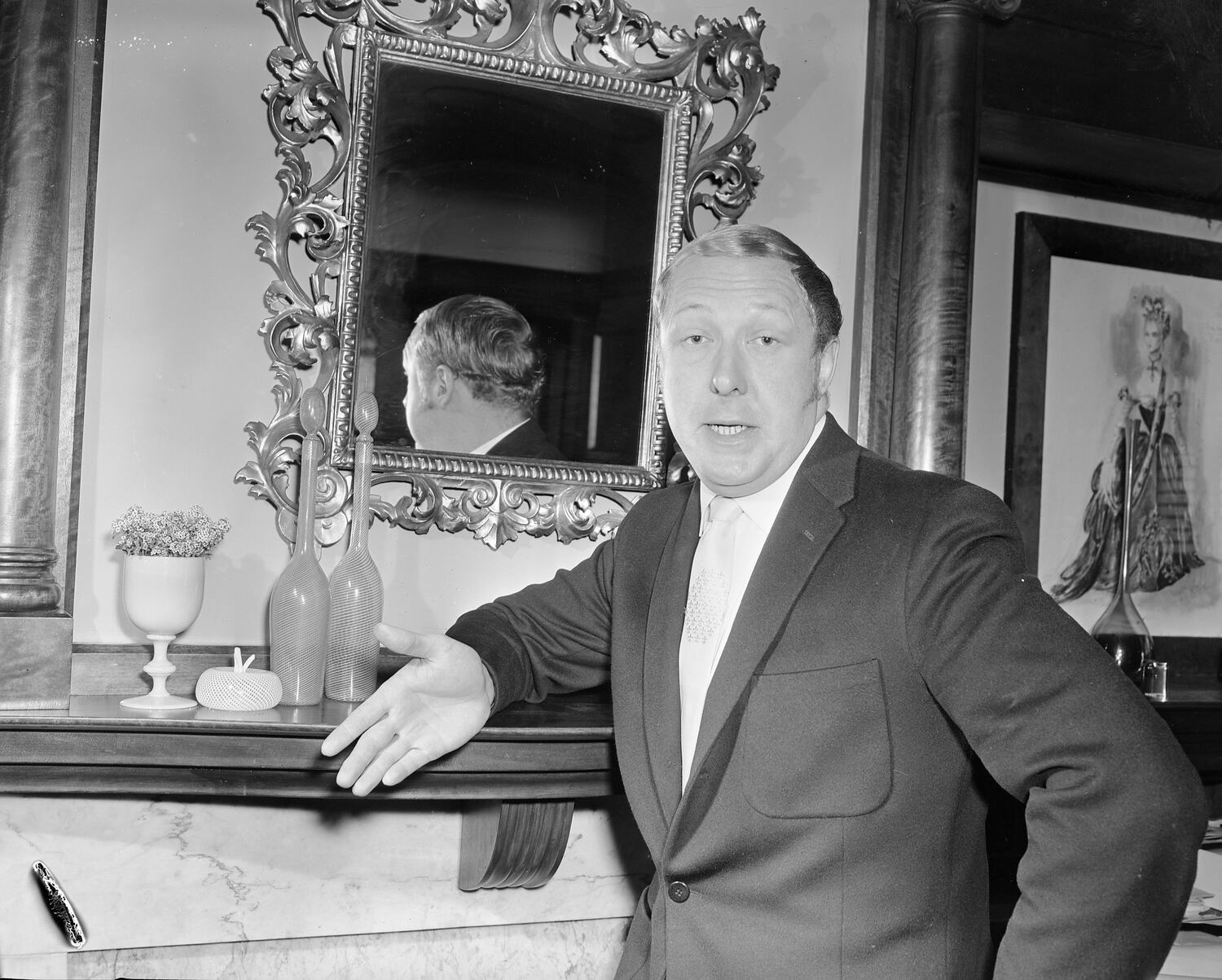 Negative - Southdown Press, Portrait of Frank Thring, Toorak, Victoria ...