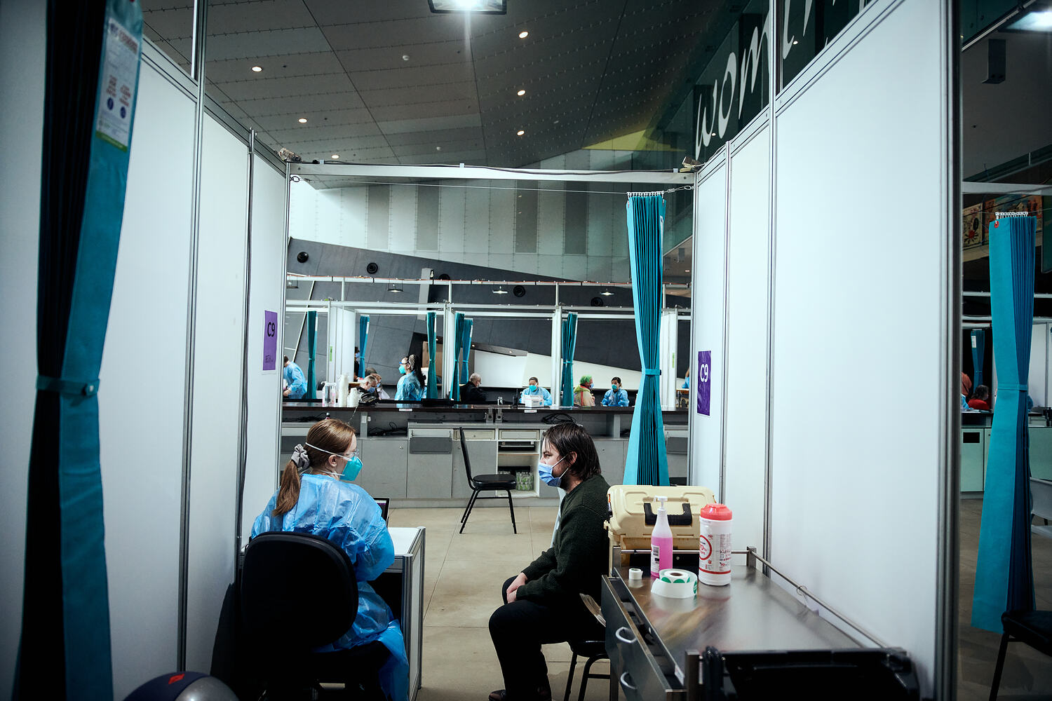 Digital Photograph - Andrew about to be vaccinated, St Vincent's ...