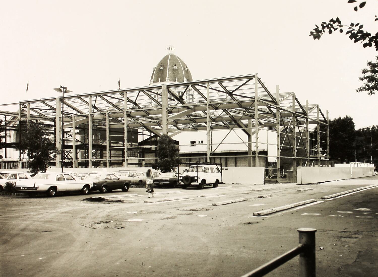 Photograph - Construction of Centennial Hall from Gate 4 Nicholson ...