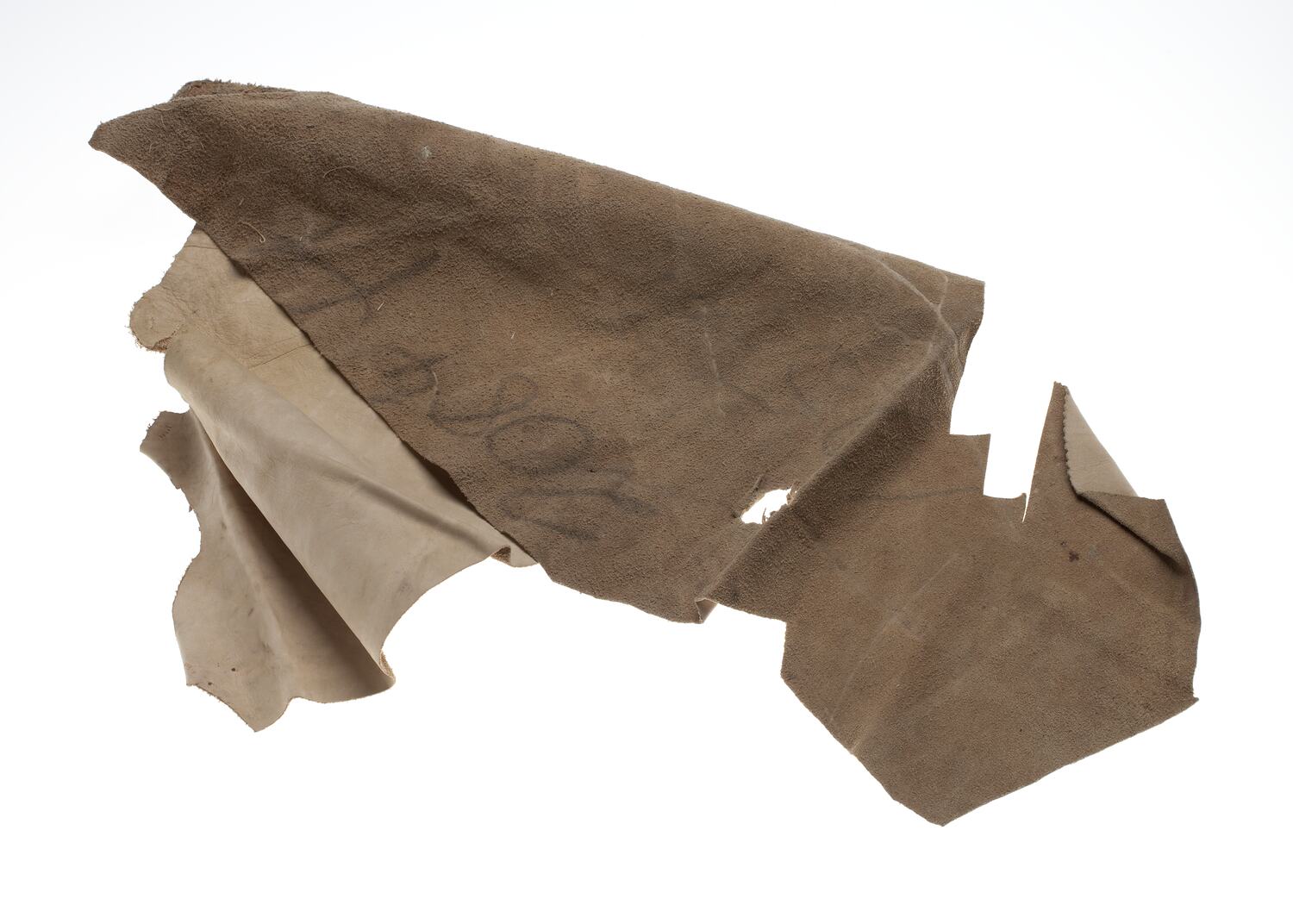 Leather Sample Remnant- Upper Shoe, Cream, 1930s-1970s