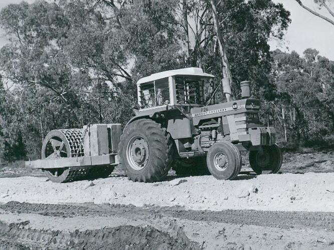 Photograph - Massey Ferguson, MF1100 Tractor & Roller, circa 1970
