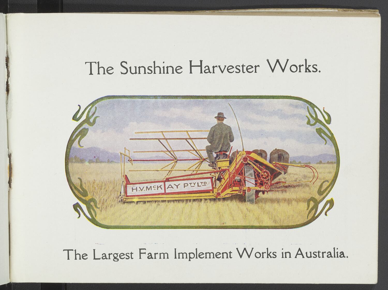 Product Catalogue - H.V. McKay, Sunshine Harvester Works, Agricultural ...