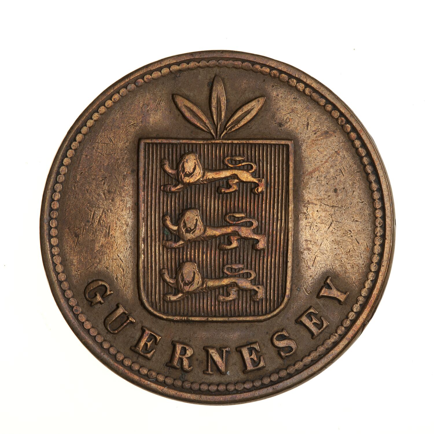 Coin - 4 Doubles, Guernsey, Channel Islands, 1864