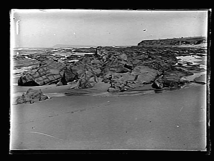 Glass Negative - Beach, by A.J. Campbell, Australia, circa 1900