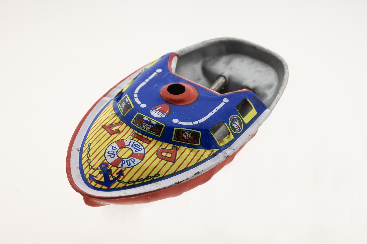 Toy Speedboat - Pop Pop Boat, Metal, circa 1950s