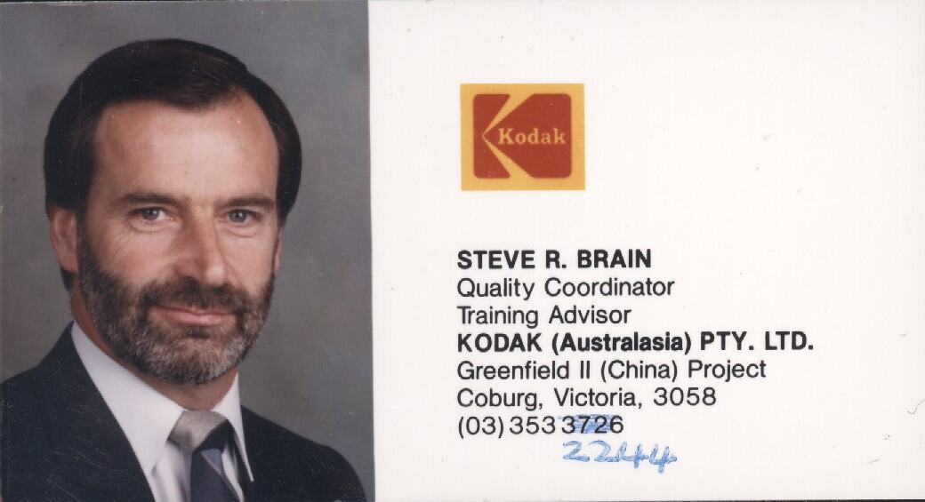 Steve Brain, Kodak Australasia Pty Ltd
