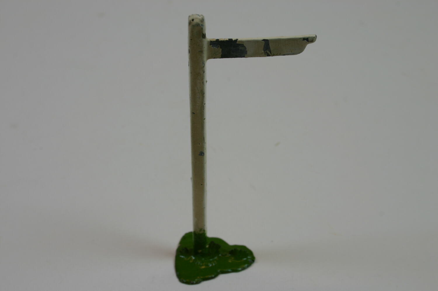 Toy Signpost - Lead, White Post & Green Stand, 1950s