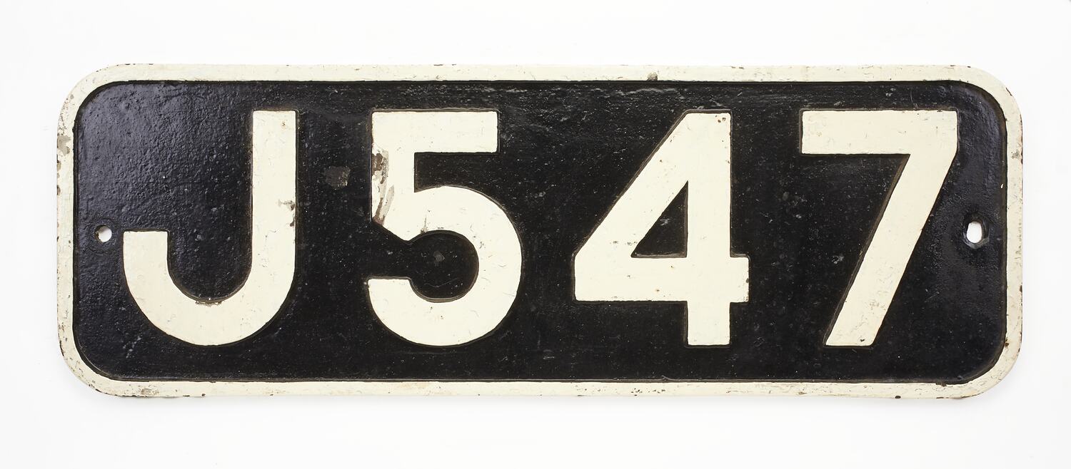 Locomotive Number Plate - Victorian Railways, J Class, 1954