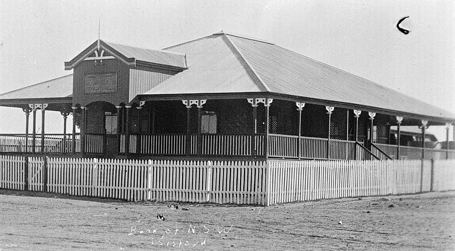 Negative - 'Bank of N.S.W.', Isisford, Queensland, circa 1920
