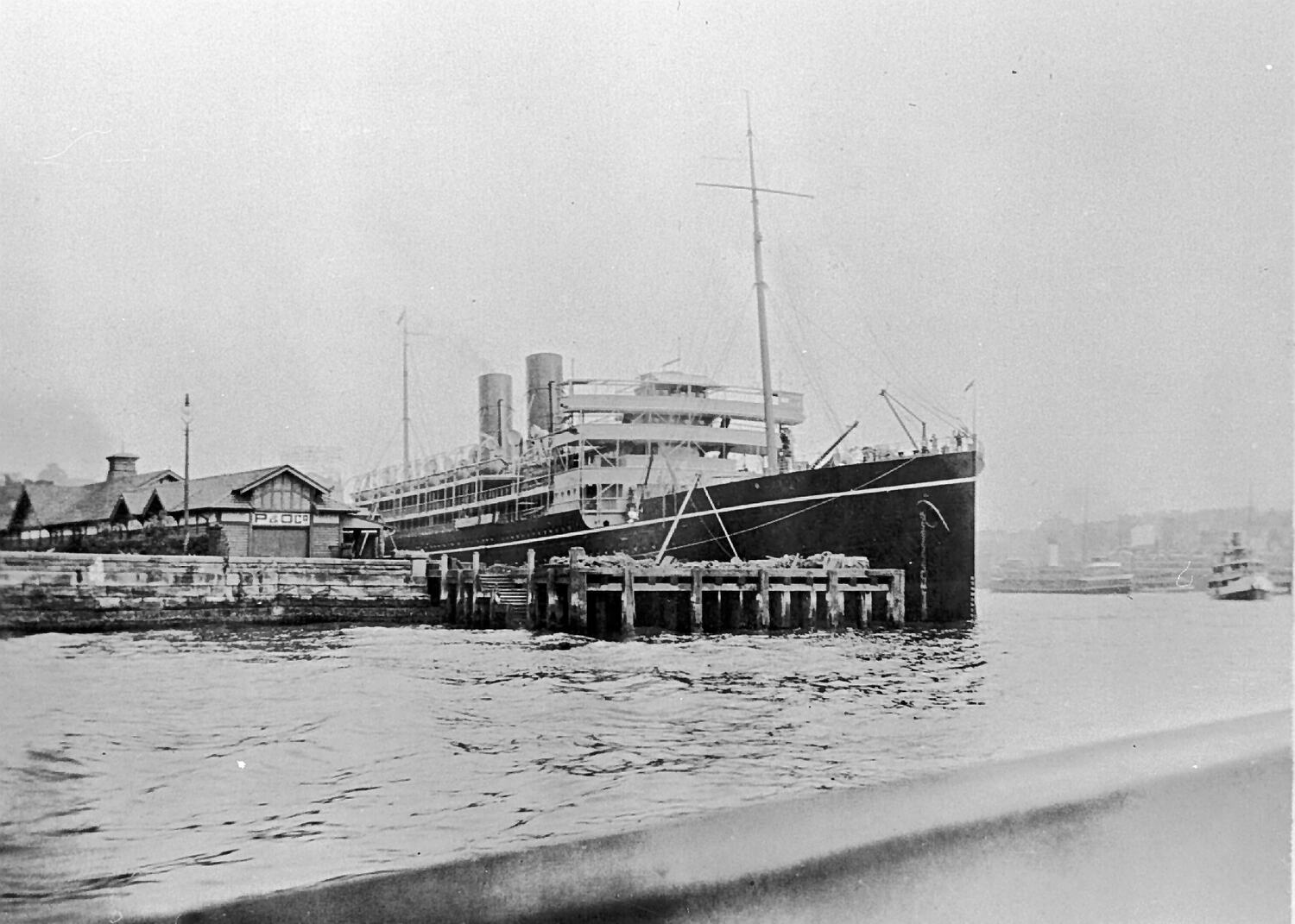 Negative - SS Maloja at the Wharves in Sydney Harbour, New South Wales ...