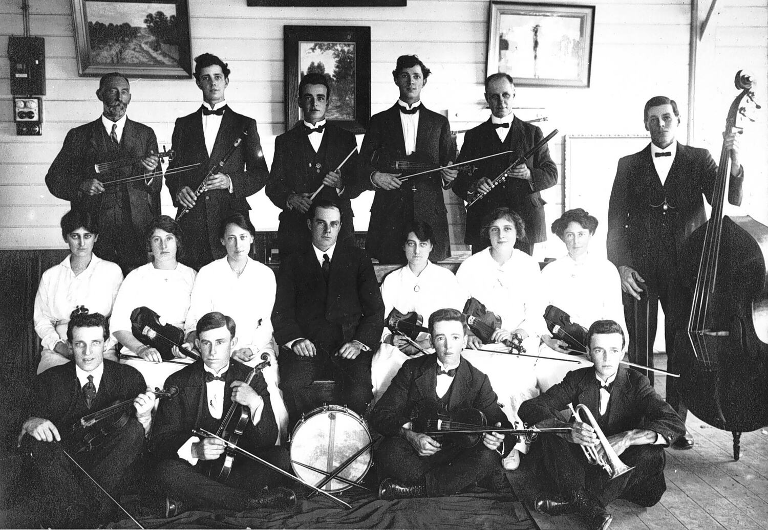 Negative - Portrait of Dance Band, Victoria, circa 1930