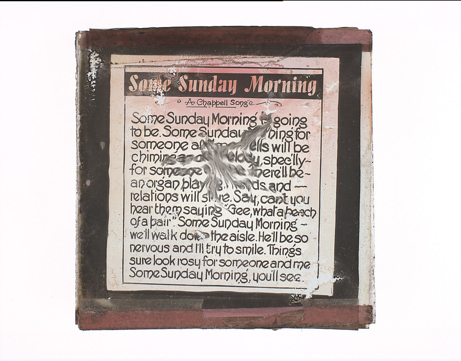 Lantern Slide - 'Some Sunday Morning', circa 1928-1956