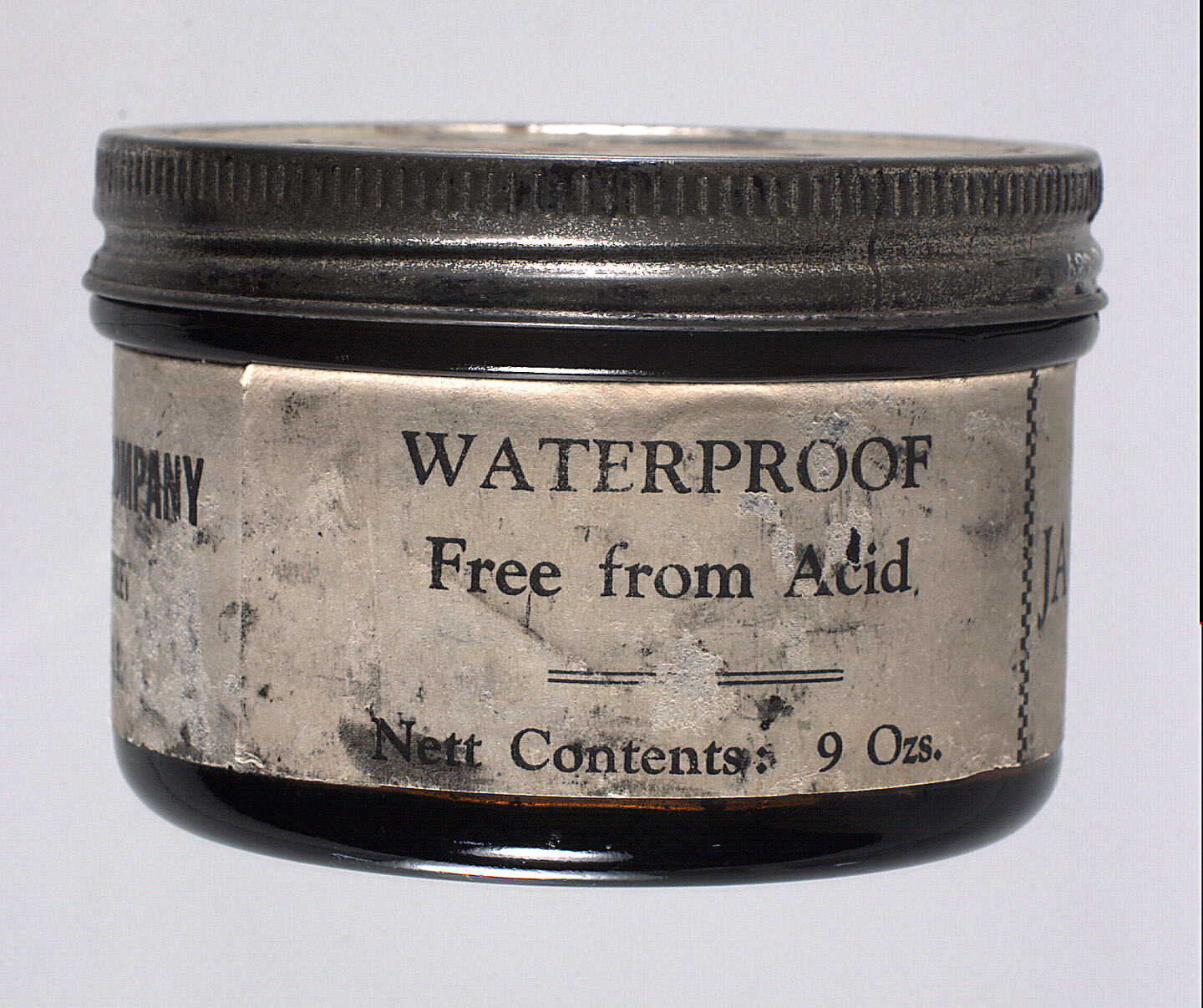 Boot Polish Jar - Jacko Polish Co, Black, circa 1942