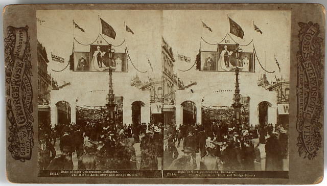 Stereograph - Federation Celebrations, Marble Arch, Ballarat, Victoria ...