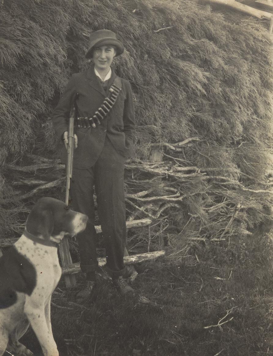 Digital Photograph - Woman Hunting with Dog, St Margaret Island, circa 1916
