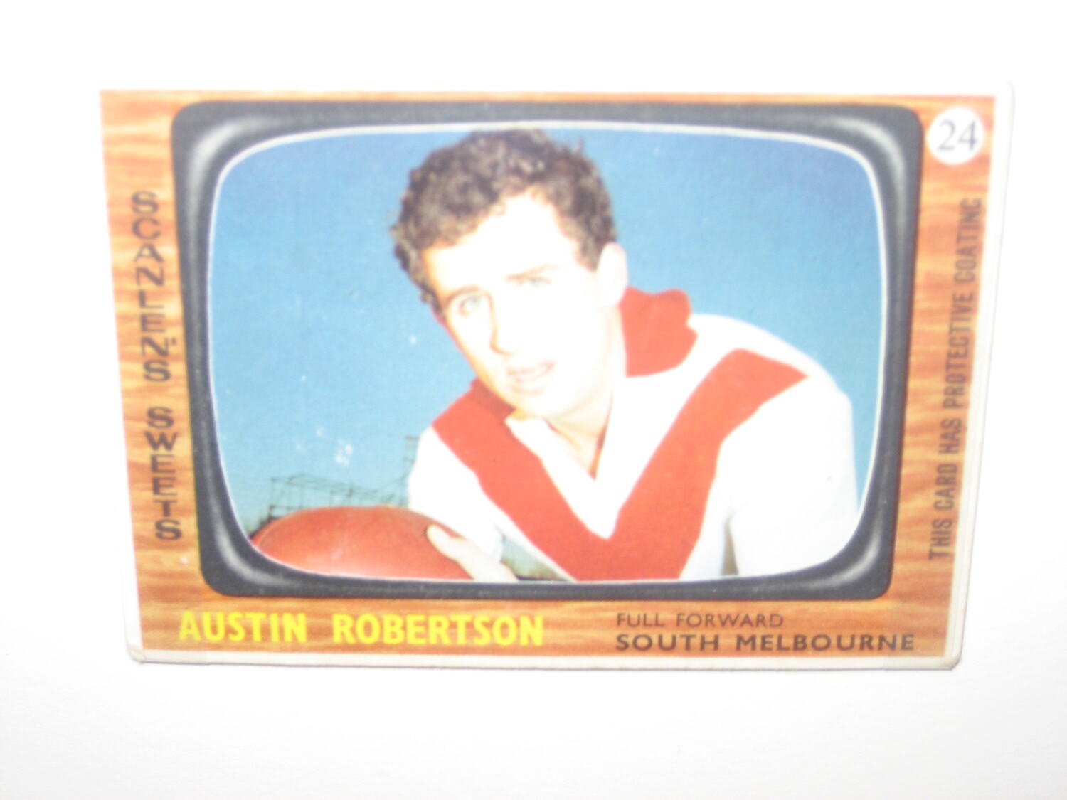 Football Card - Austin Robertson, Scanlen's Sweets, 1967