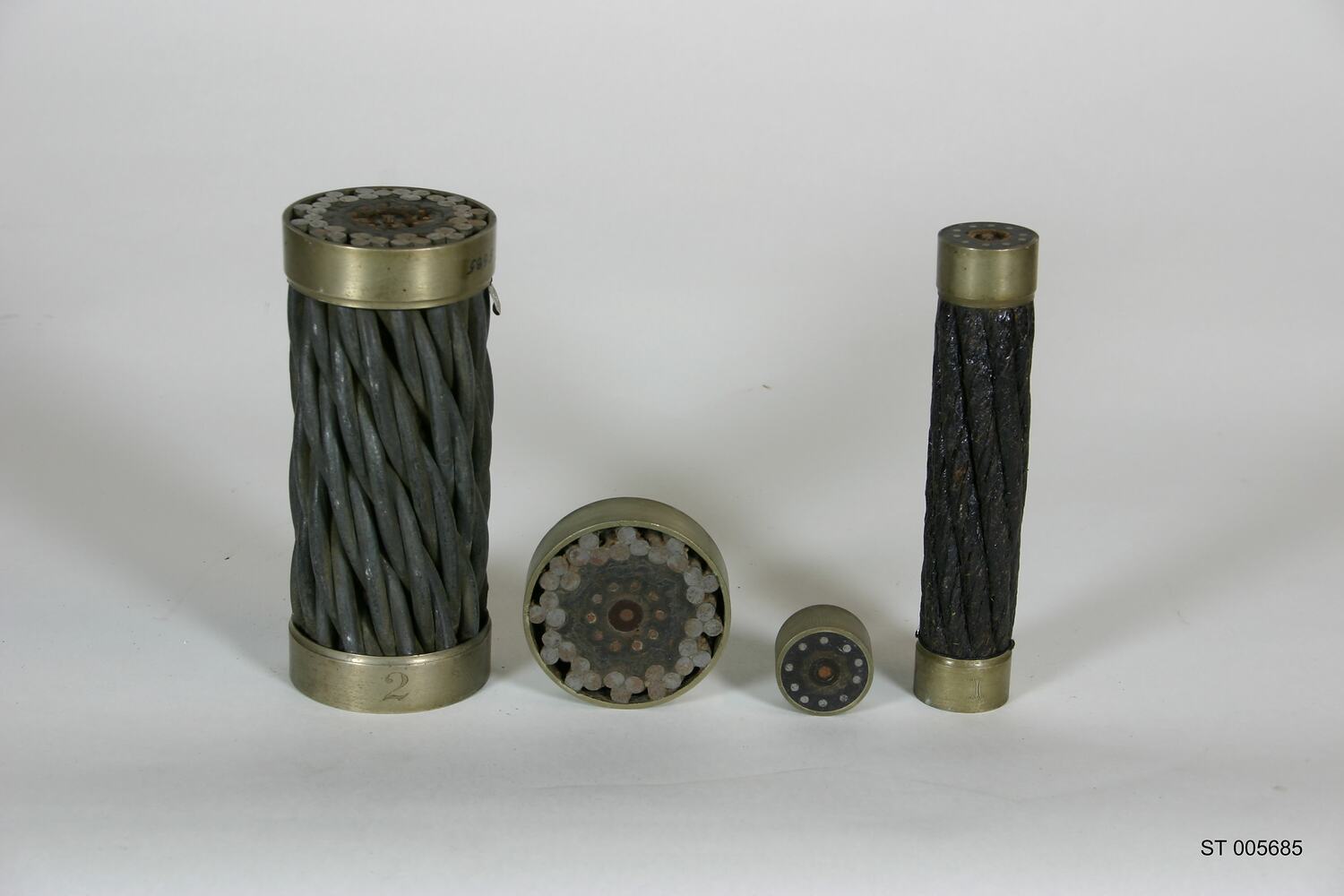 Cable Samples - Submarine Telegraph, Atlantic, Four Sections, 1865