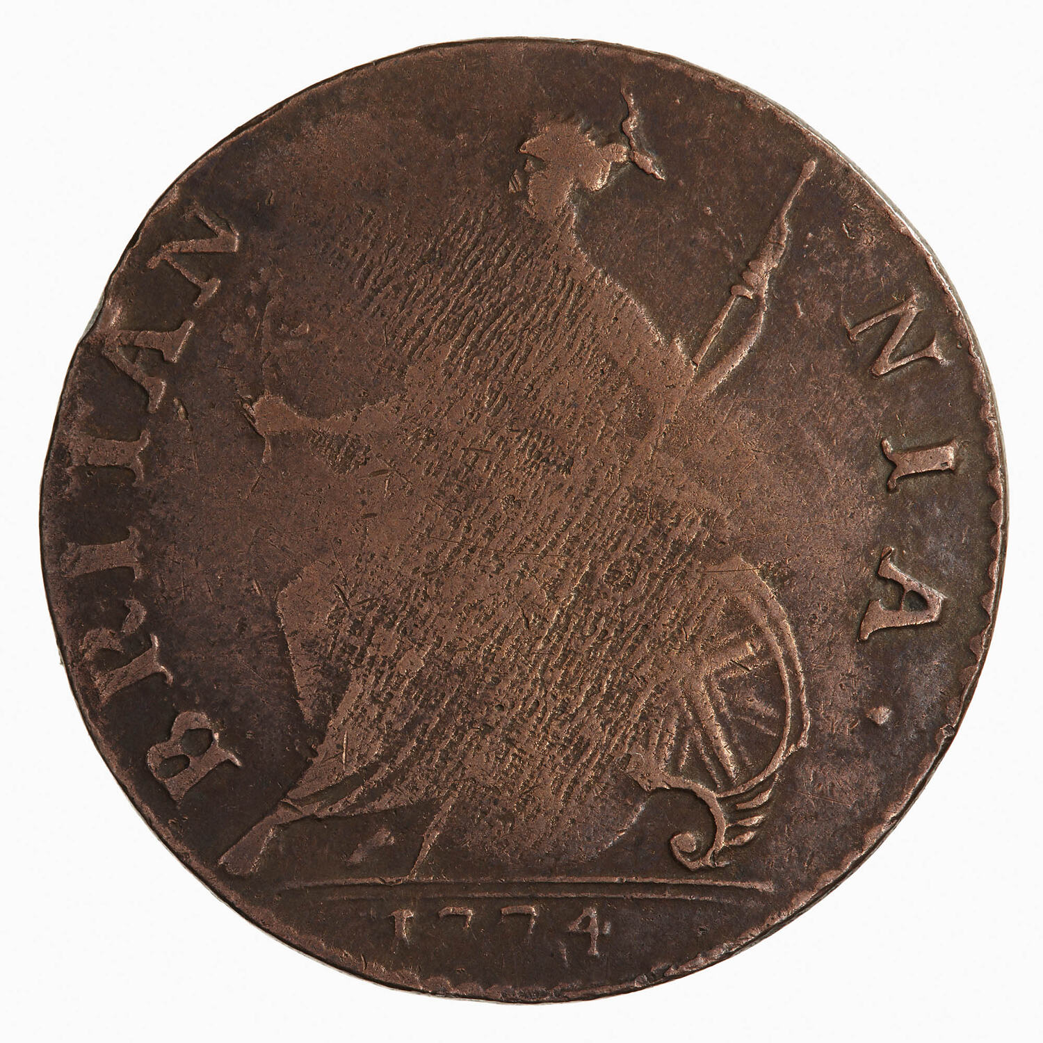 Imitation Coin - Halfpenny, George III, Great Britain, 1774