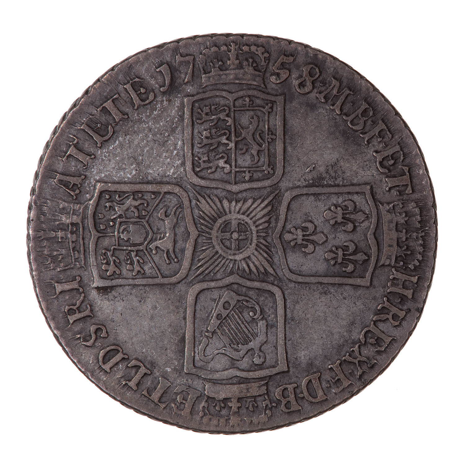 Coin - Shilling, George II, Great Britain, 1758