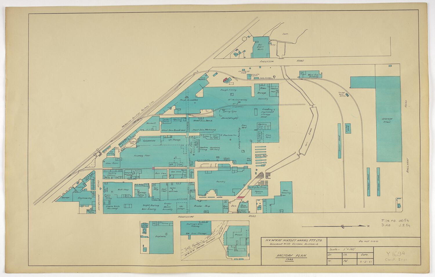 Site Plan - H.V. McKay Massey Harris, Factory Plan, Sunshine, Victoria ...