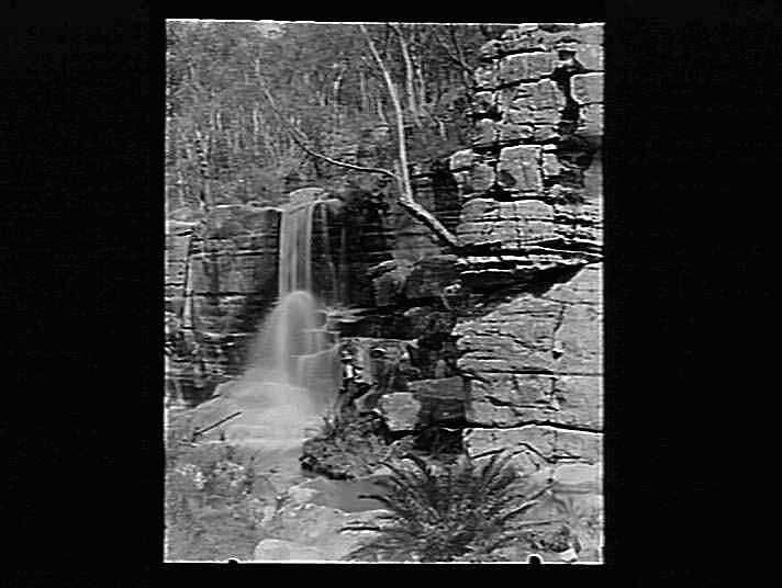 Glass Negative - Waterfall, by A.J. Campbell, Grampians, Victoria ...