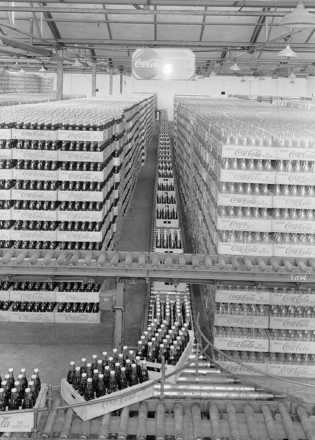 Negative - Coca-Cola, Bottling Factory, Melbourne, Victoria, Aug 1954
