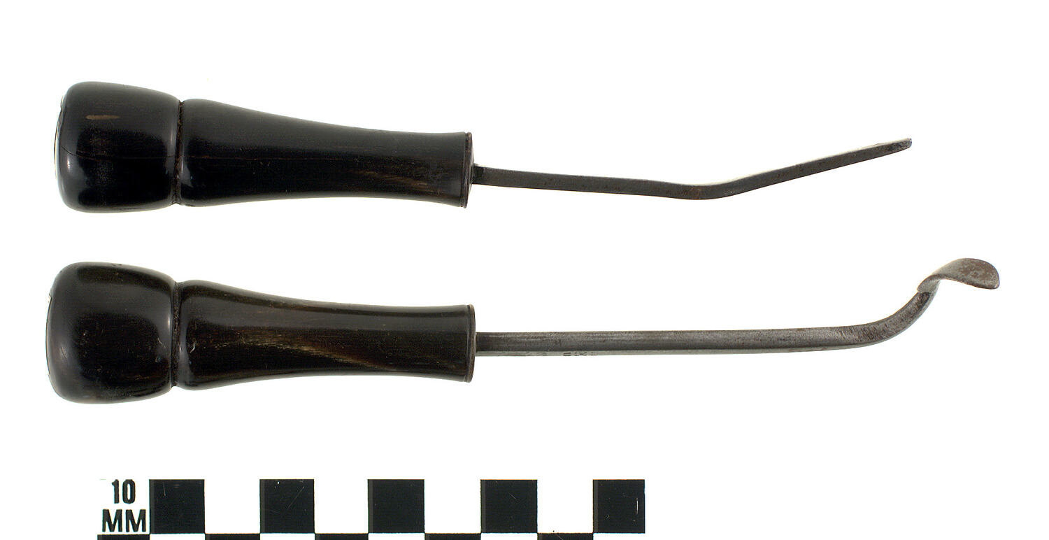 Opium Spatulas - Horn & Metal, circa 1900s-1930s