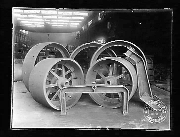 Glass Negative - Road Roller Wheels, Chas Ruwolt Pty Ltd, Engineering ...