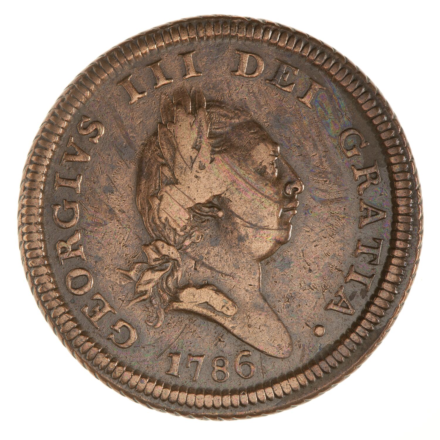 Coin - 1/2 Penny, Isle of Man, 1786