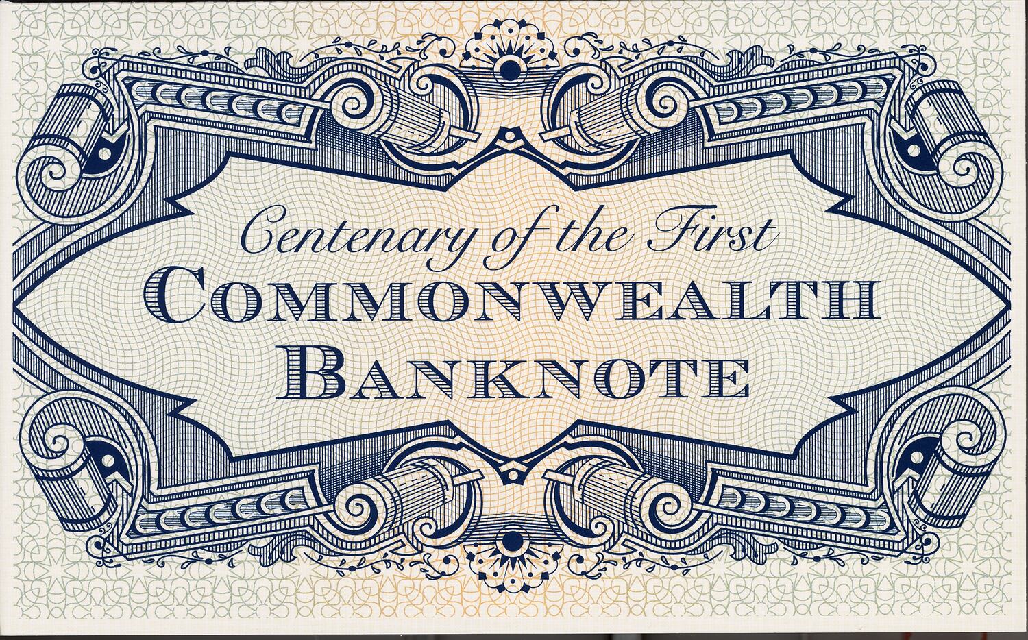 Stamp Pack - Centenary of the First Commonwealth Bank Note, Melbourne ...