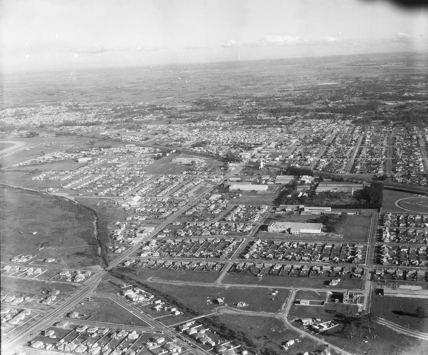 Negative - Aerial View of Springvale, Victoria, 03 Oct 1958