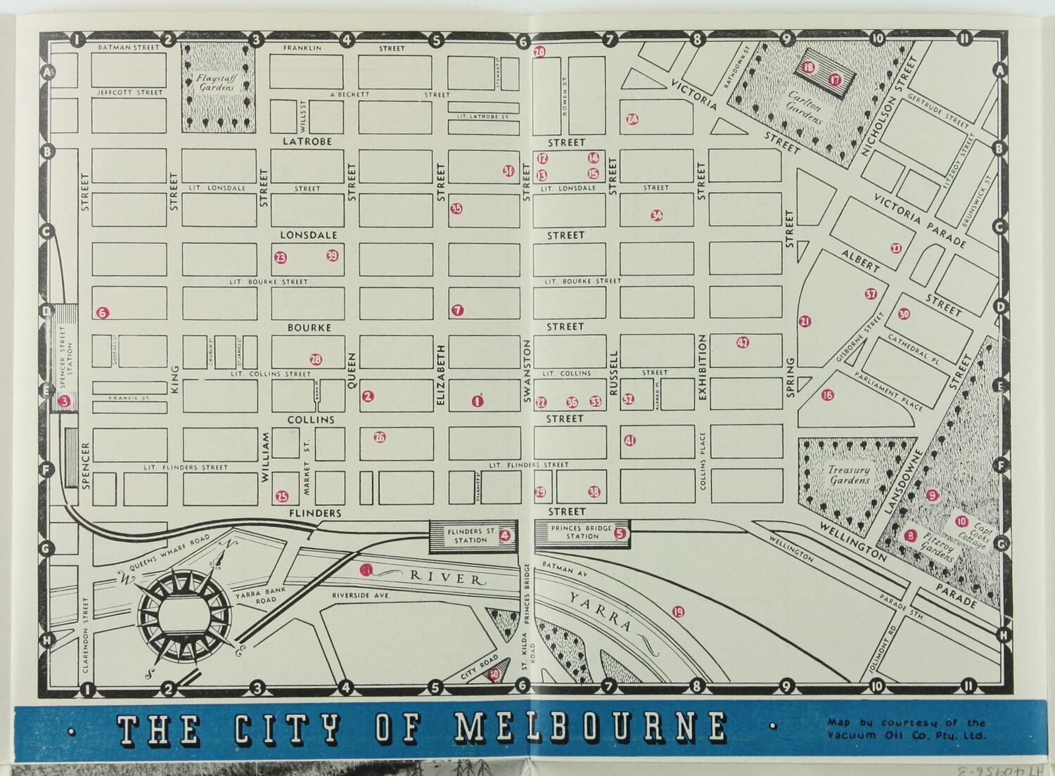 Map - Melbourne & Suburbs, The XVI Olympiad, Melbourne, 1956