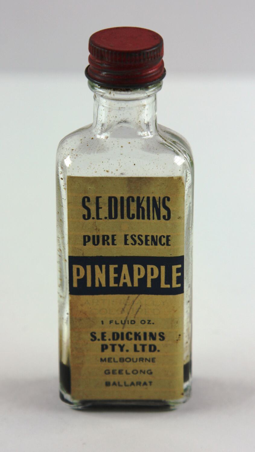 Bottle - S.E. Dickins Pure Essence, Pineapple, circa 1950s