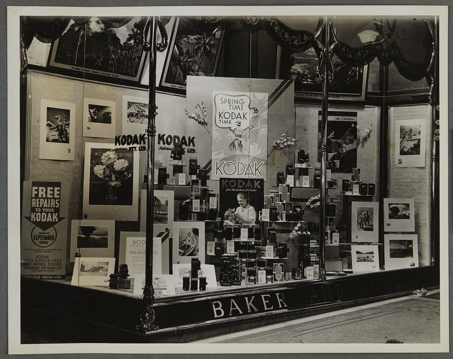 Photograph - Kodak, Shopfront Display, 'Spring Time is Kodak Time ...