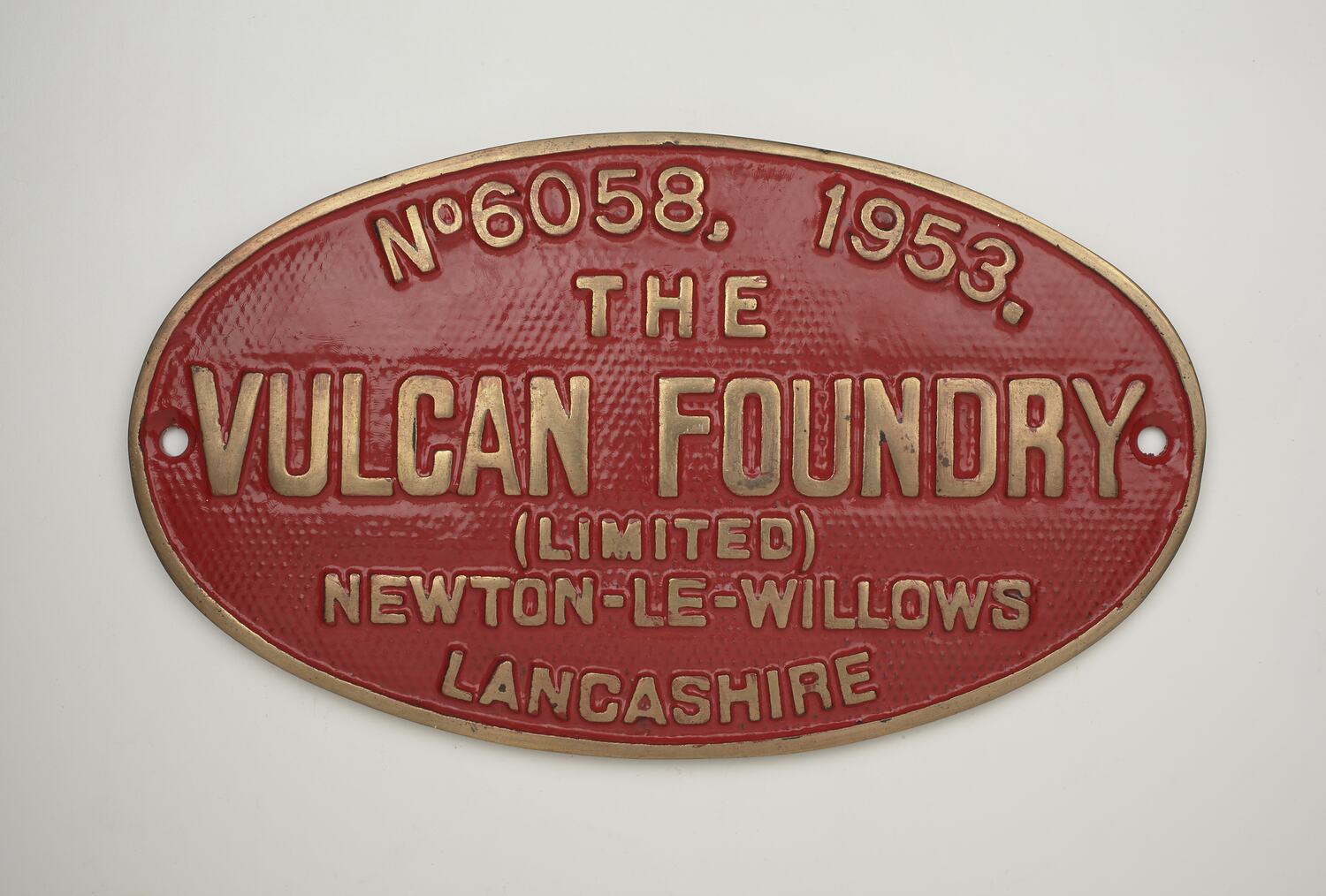 Locomotive Builders Plate - Vulcan Foundry, Newton-Le-Willows ...