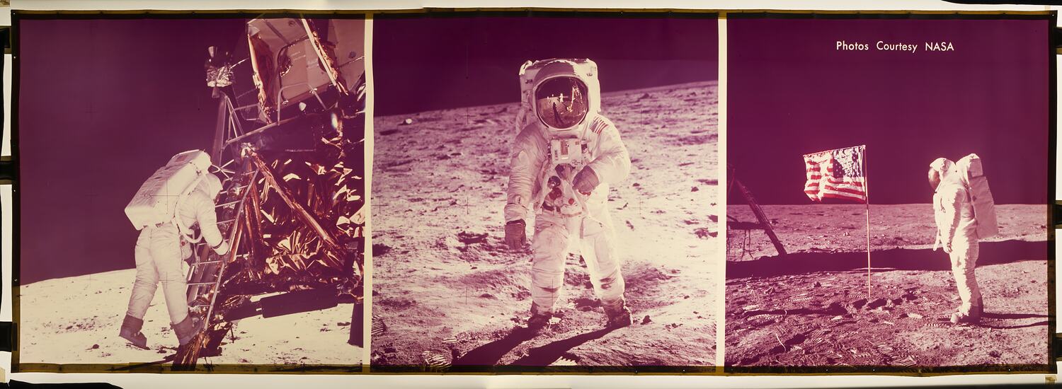 Transparency - Kodak Colorama, 'Apollo 11 Triptych', Moon Walk, 1960s-1980s