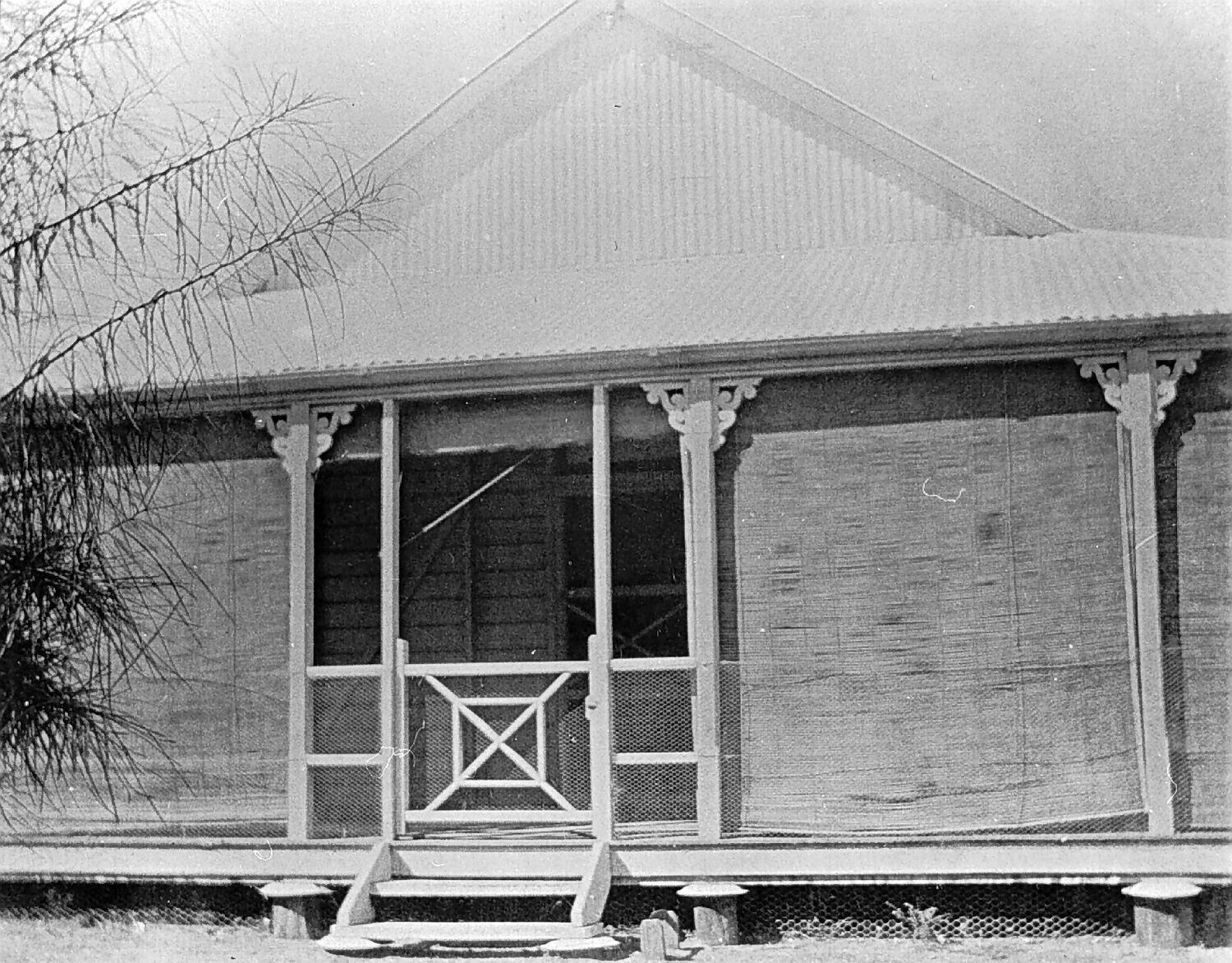 Negative - Entrance & Enclosed Verandah of a House on 'Portland Downs ...