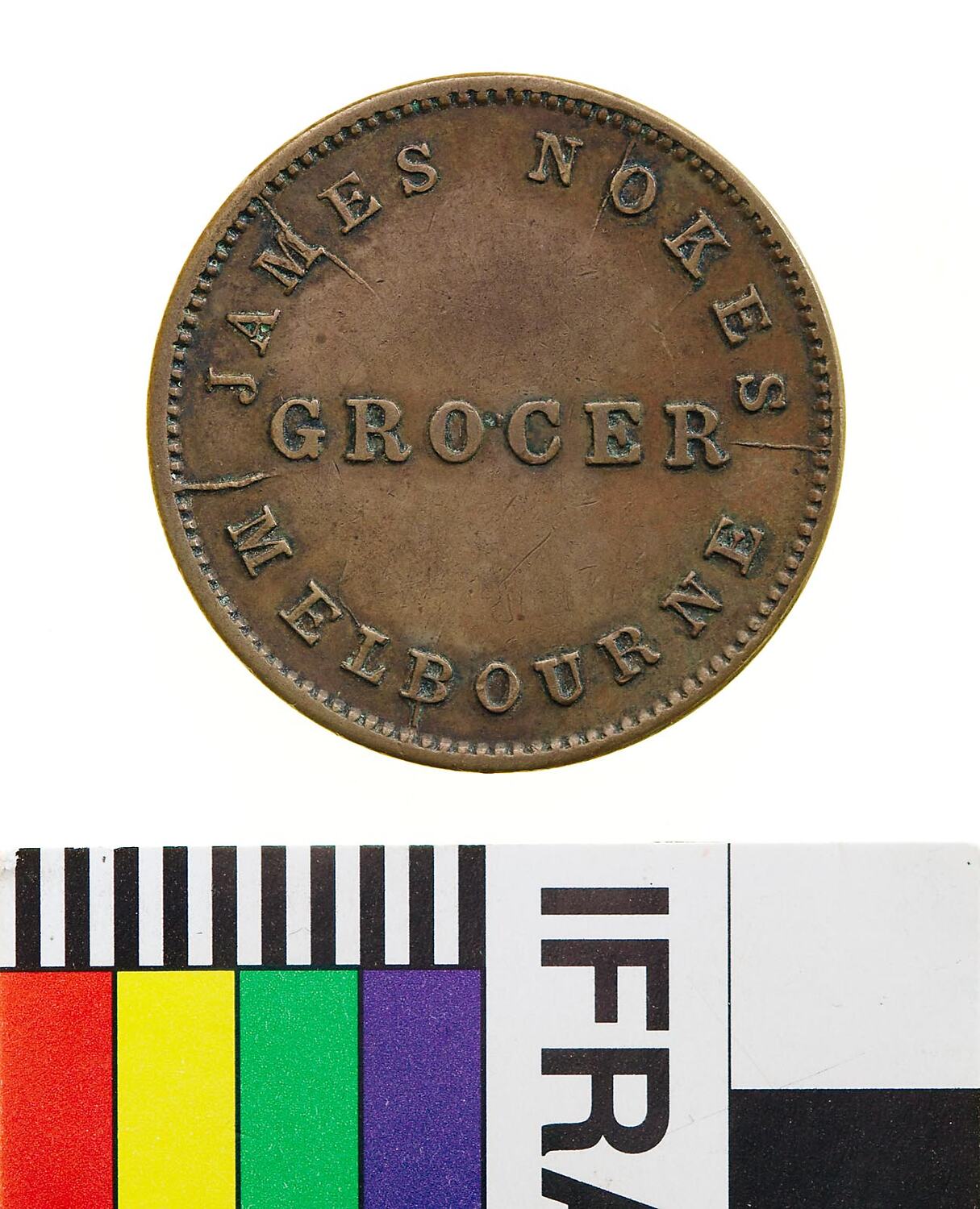 Token - Halfpenny, James Nokes, Wholesale & Retail Grocers, Melbourne ...
