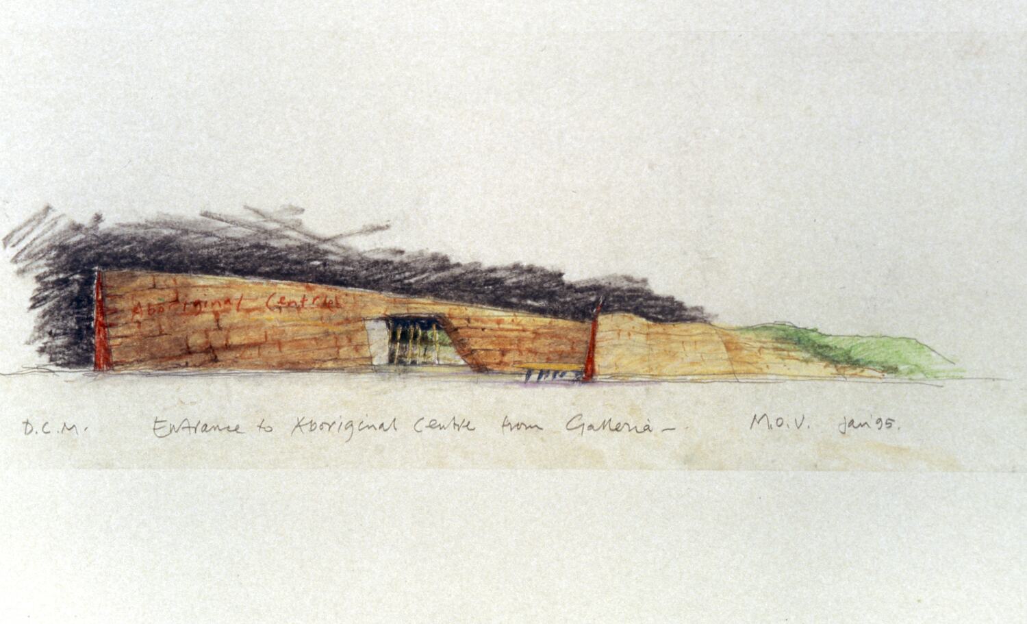 Architectural Drawing - Entrance to Aboriginal Centre, Melbourne Museum ...