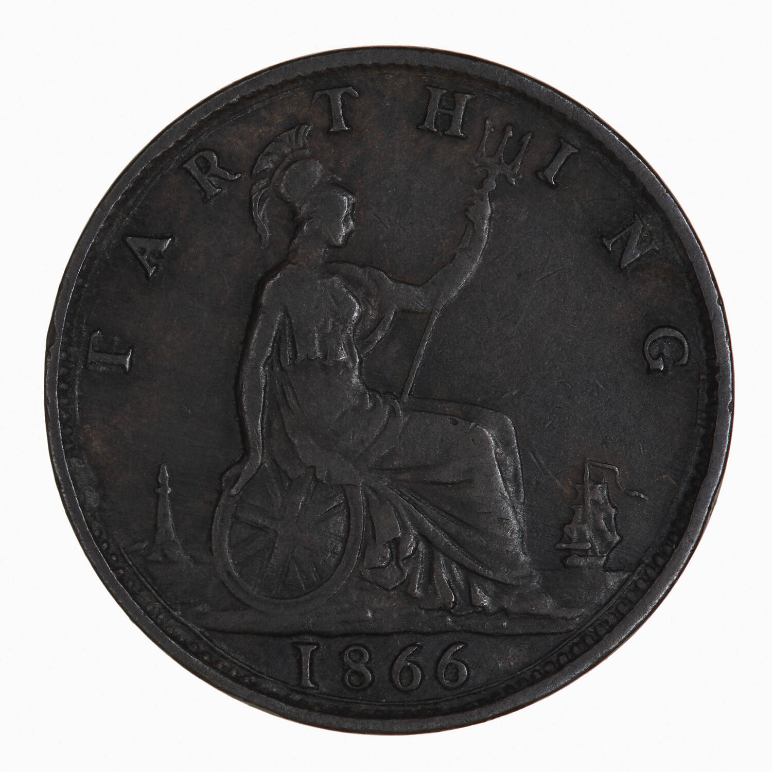 Coin - Farthing, Queen Victoria, Great Britain, 1866