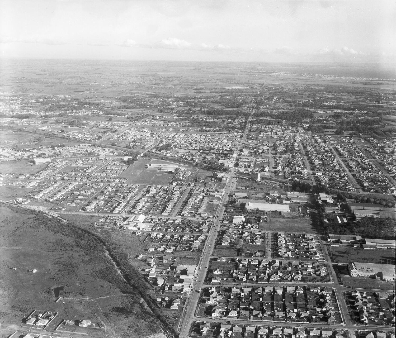 Negative - Aerial View of Springvale, Victoria, 03 Oct 1958