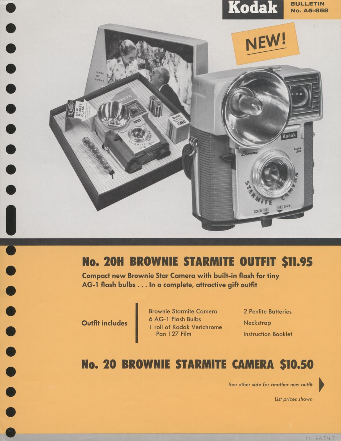 Publicity Flyer - Eastman Kodak, Brownie Starmite & Flashmite Cameras ...