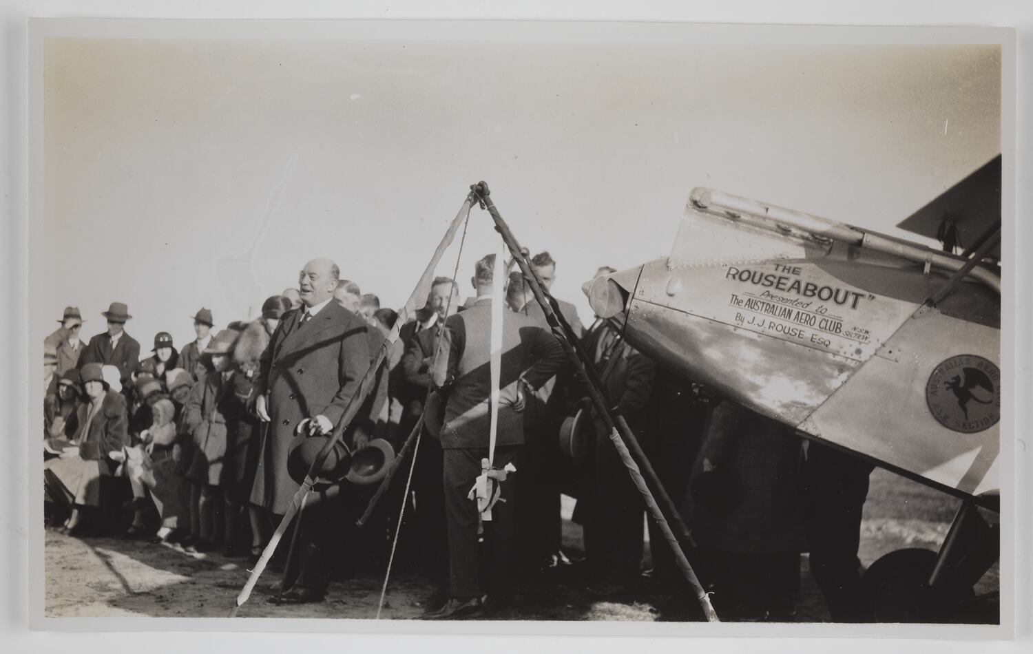 Digital Image - JJ Rouse Speaking At Launch of 'Rouseabout' Plane ...
