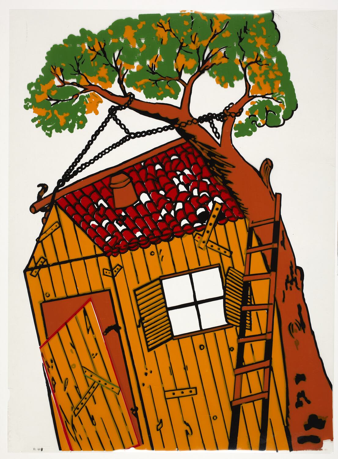 Theatre Backdrop - Greek Shadow Puppet Theatre, Karaghiozis' House, 1960s