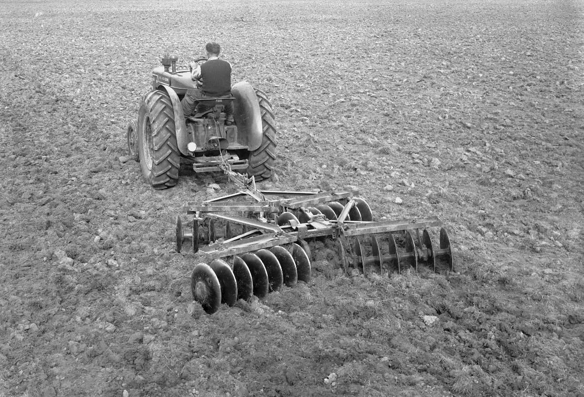 Negative - International Harvester, GL-9A Disc Harrow & W6 Tractor, Mr ...