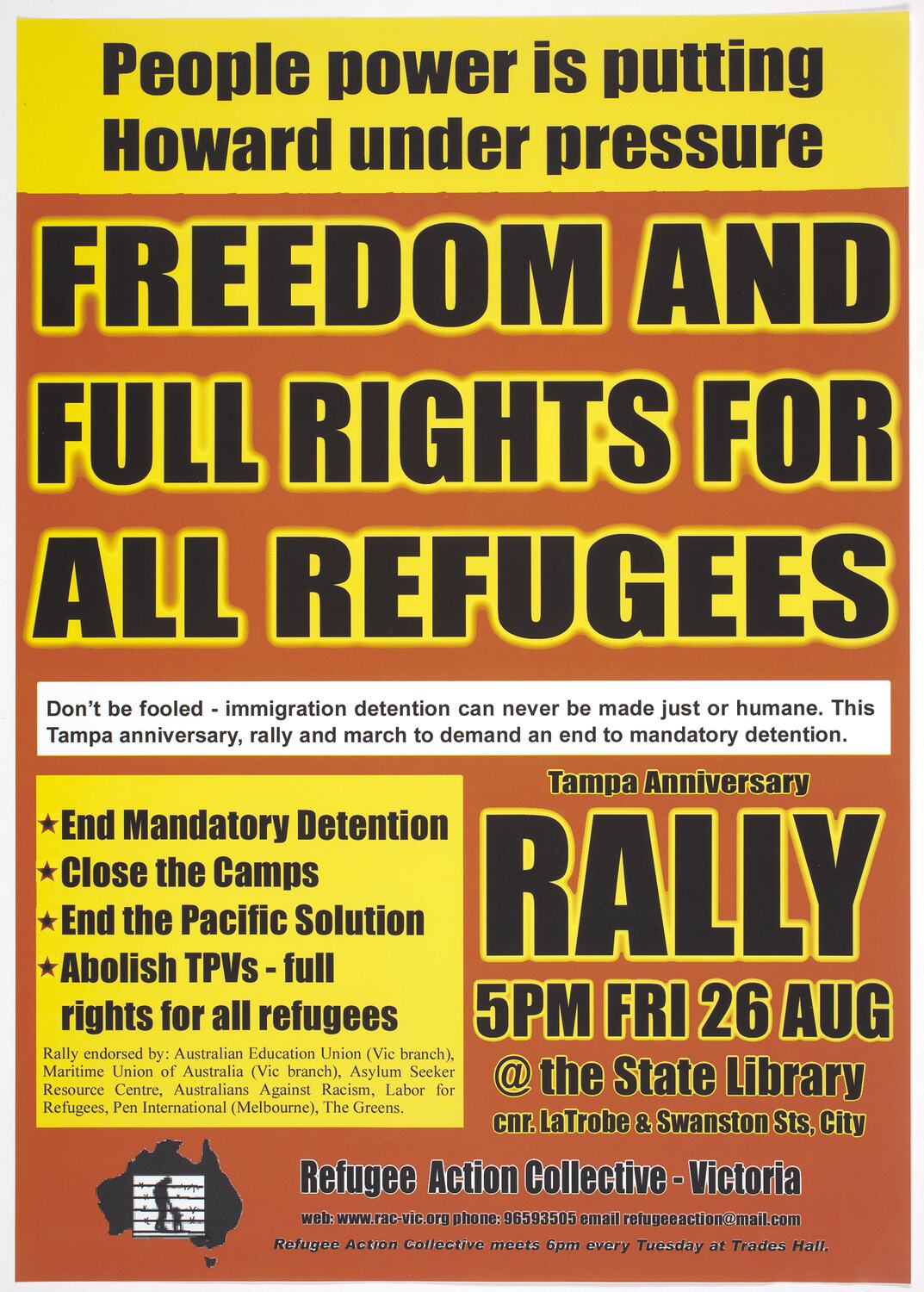 Poster - Freedom and Full Rights for all Refugees, Refugee Action ...